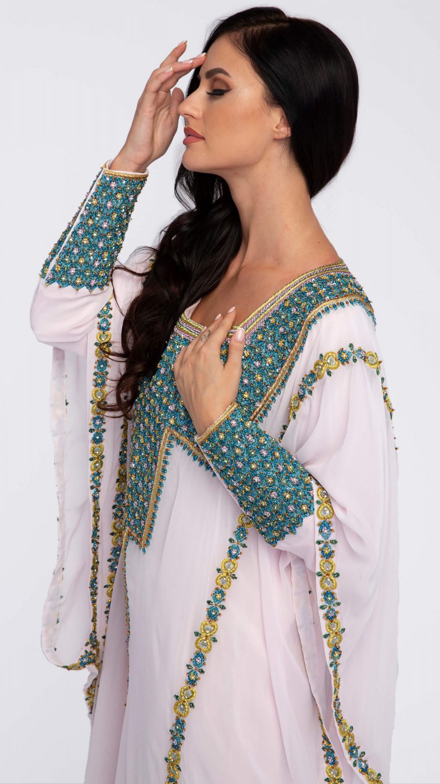 Pink Silk Thobe – Golden Orchid Boutique